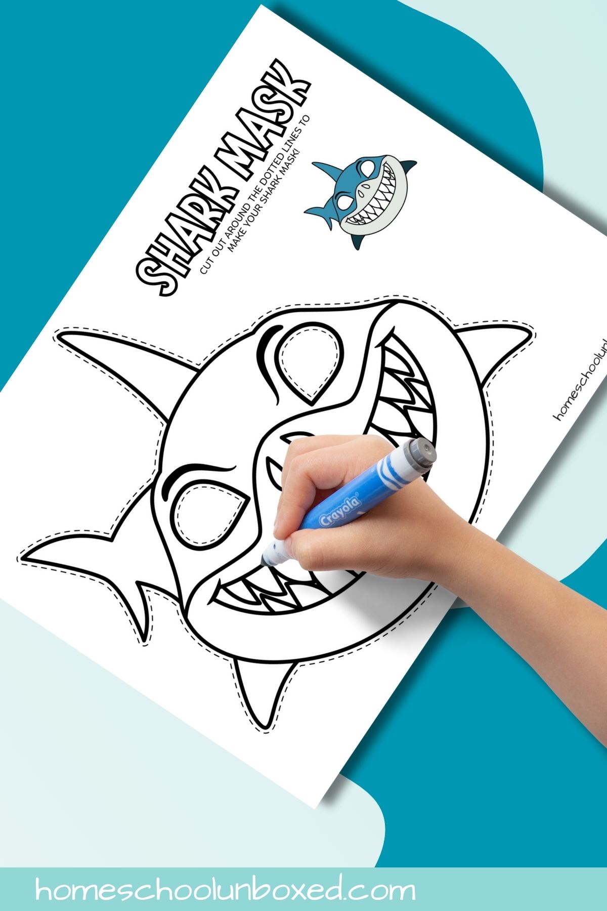 Shark Mask Printable (Free Template)