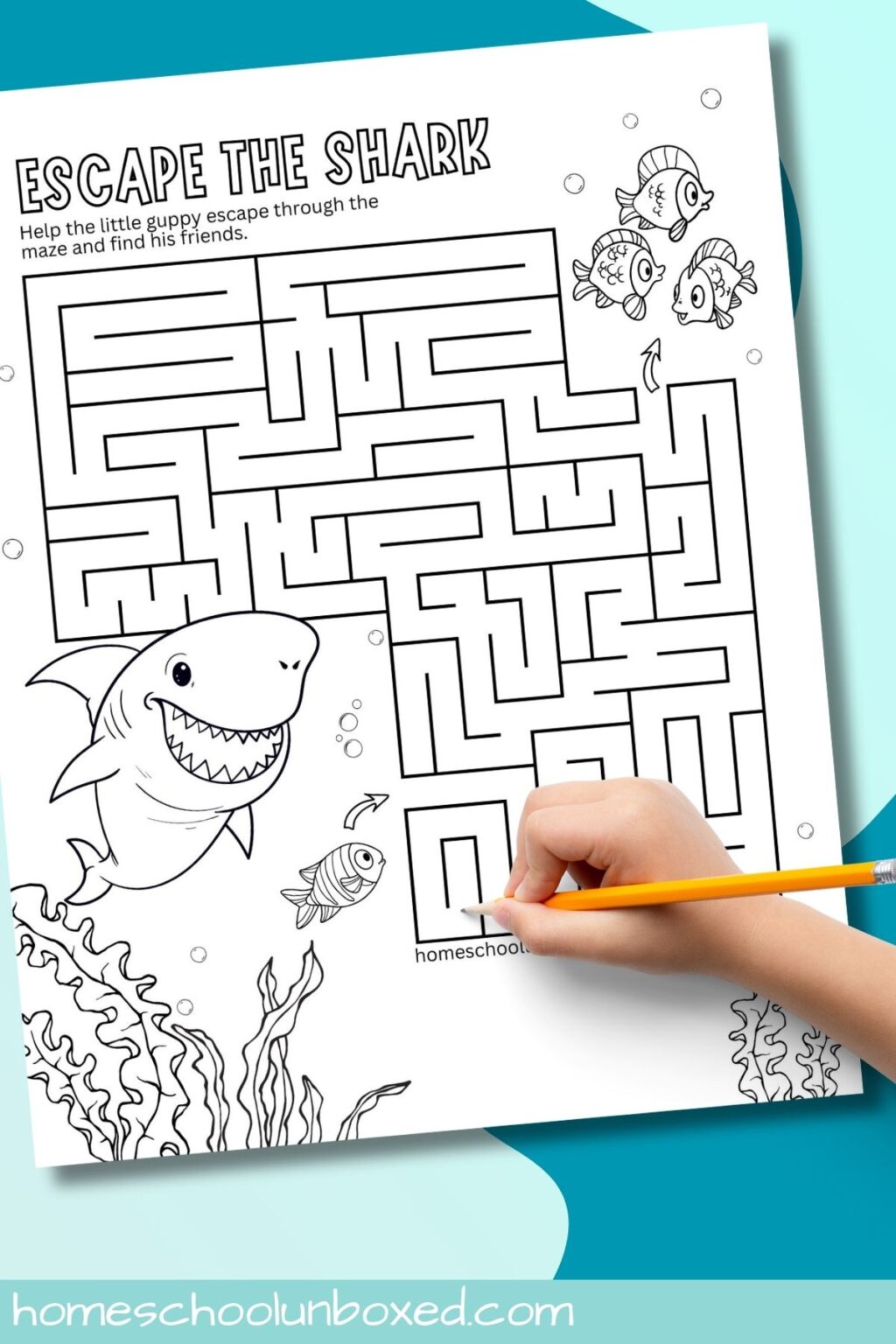 Free Shark Maze Printables – Fun Ocean-Themed Mazes for Kids