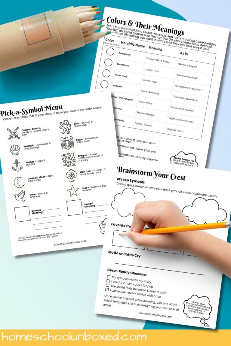 Coat of Arms Activity & Lesson Plan for Kids (Free Printables)