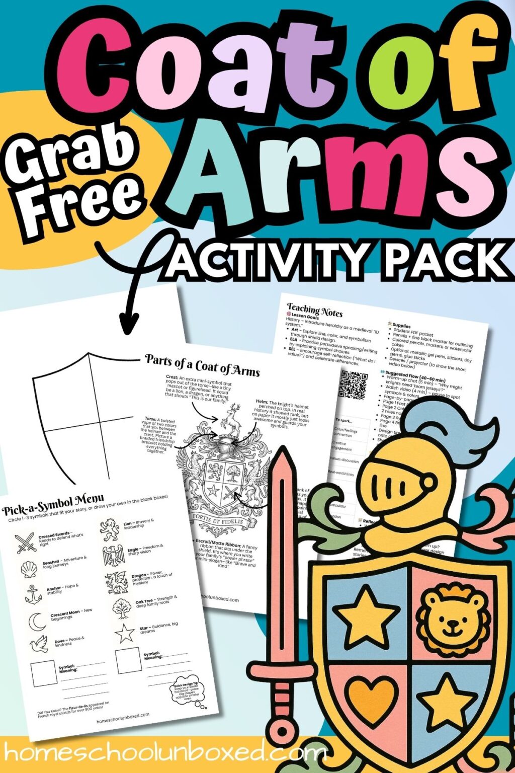 Coat of Arms Activity & Lesson Plan for Kids (Free Printables)