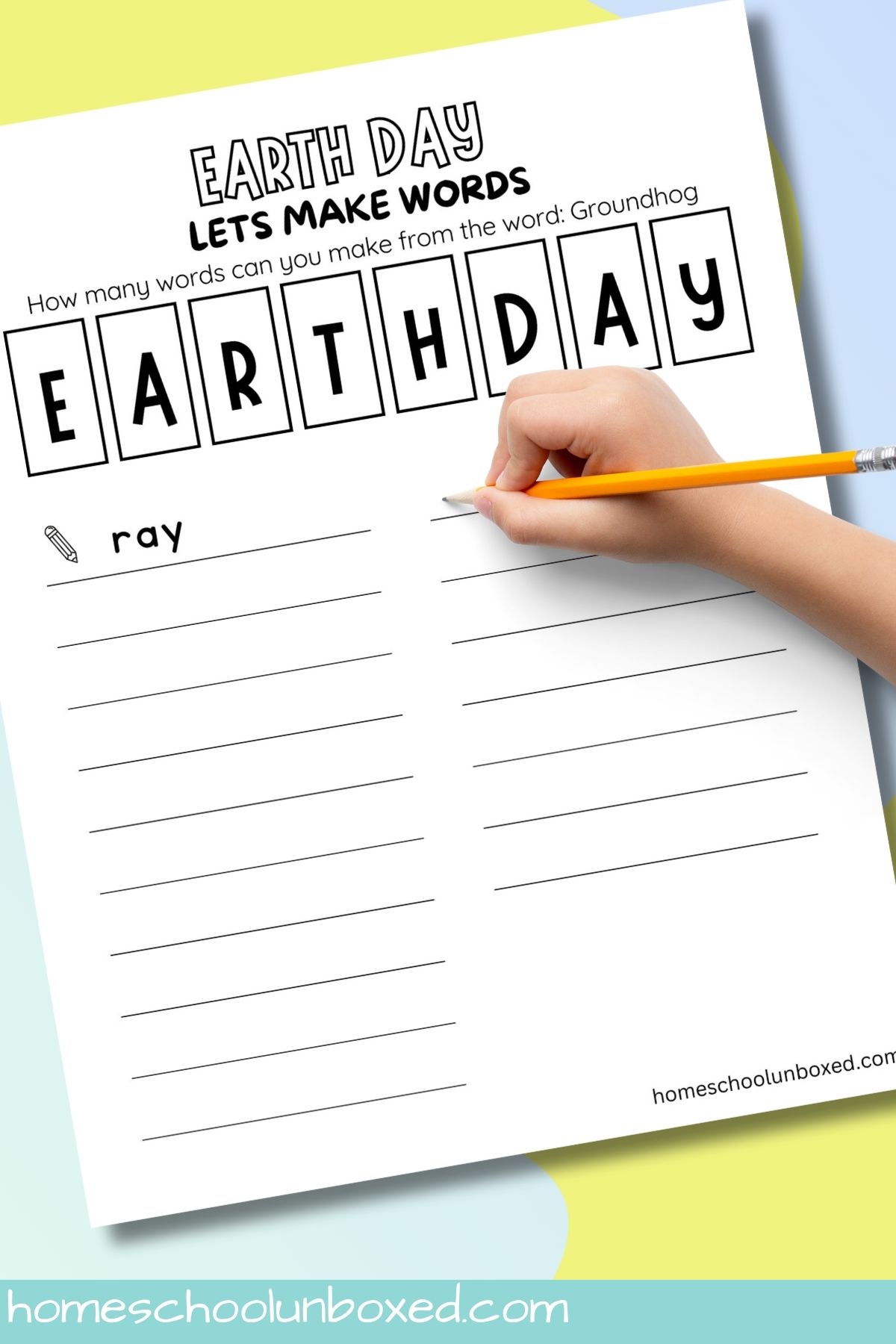 Earth Day Let’s Make Words Worksheet (Free Printable)