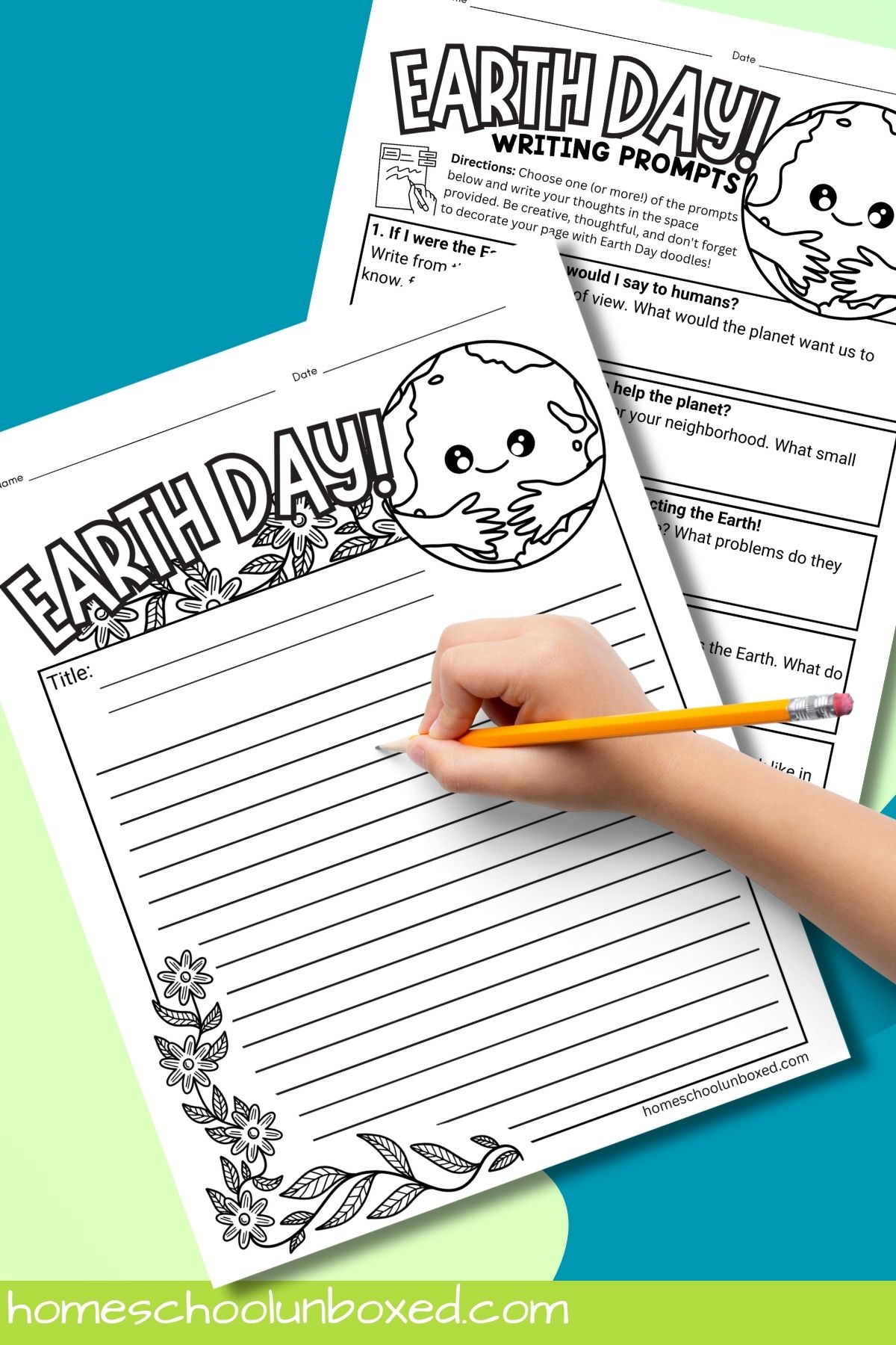 Earth Day Writing Prompt Worksheets (Free printables)