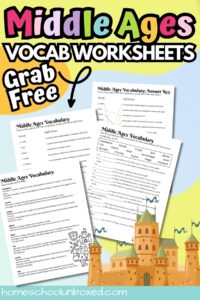 Middle Ages Vocabulary Worksheets