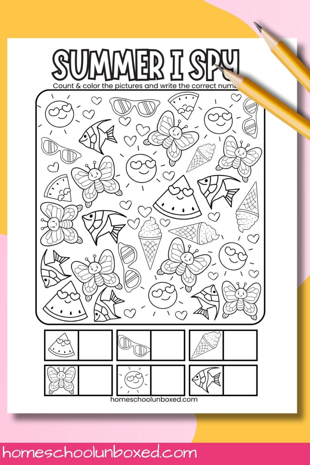 Summer I Spy Activity (Free Printable Worksheet)
