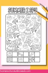 Summer I Spy Activity (Free Printable Worksheet)