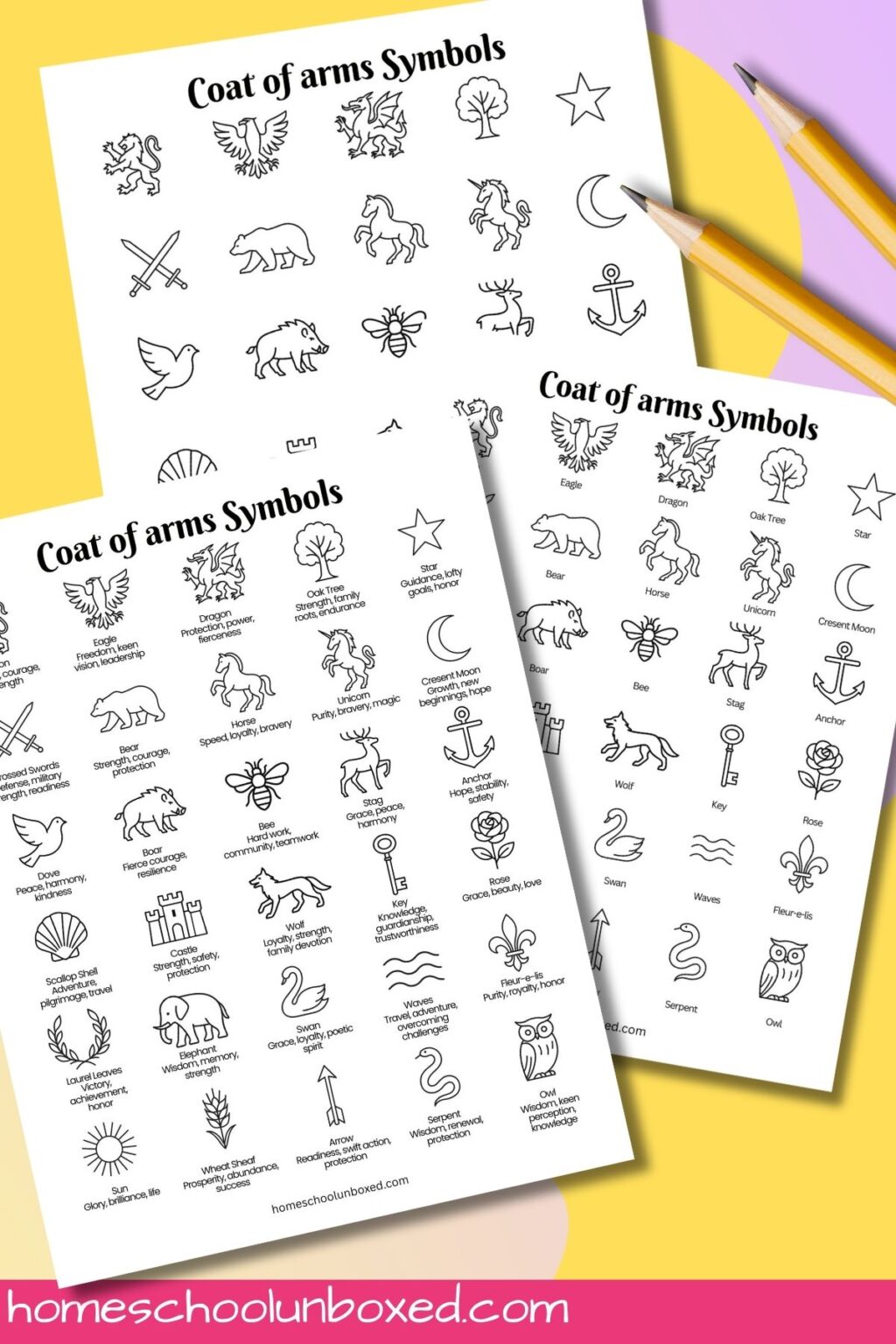 Coat of Arms Symbols and Their Meanings (Free Printable)