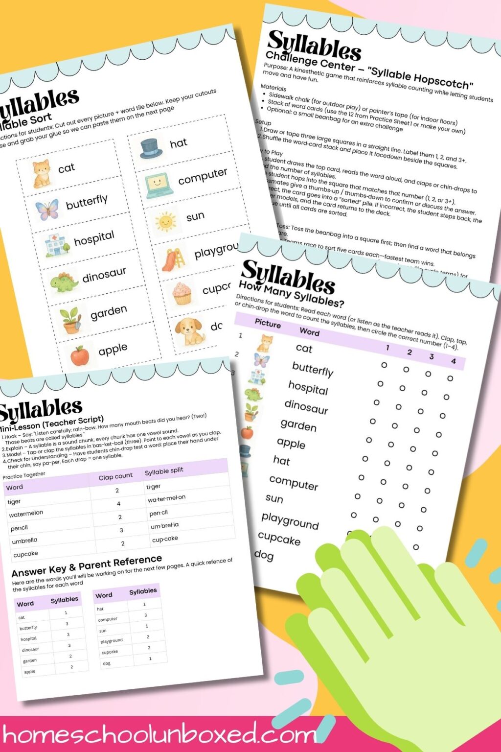 Syllables Worksheets (Free Printables)