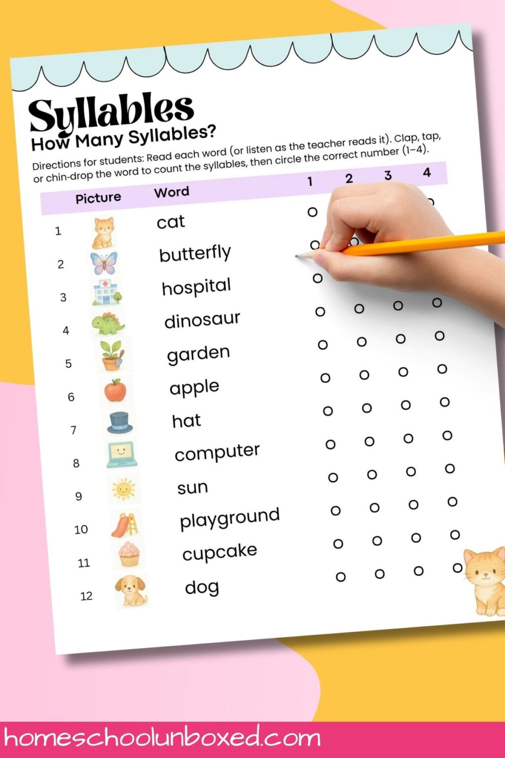 Syllables Worksheets (Free Printables)