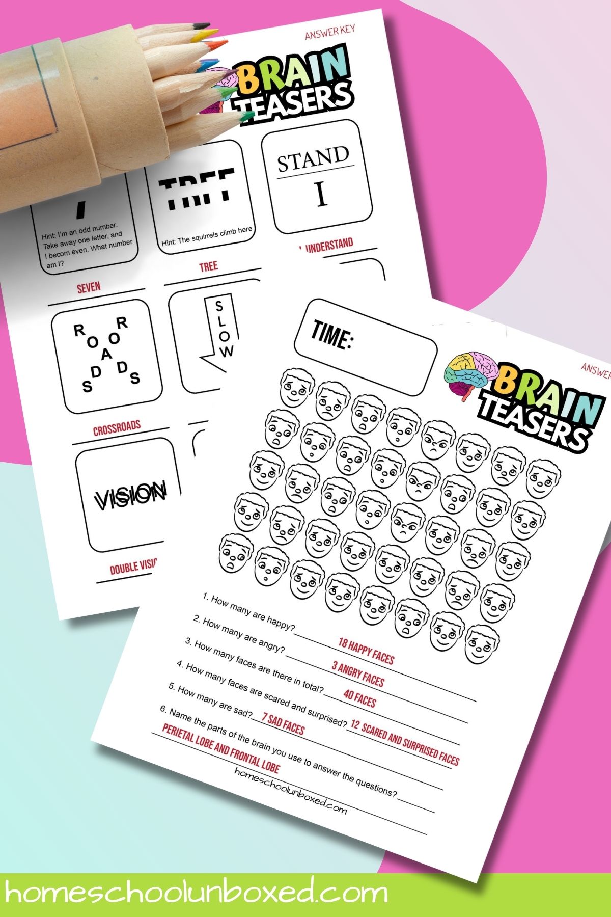 Fun Brain Teaser Worksheets for Kids (Free Printables)