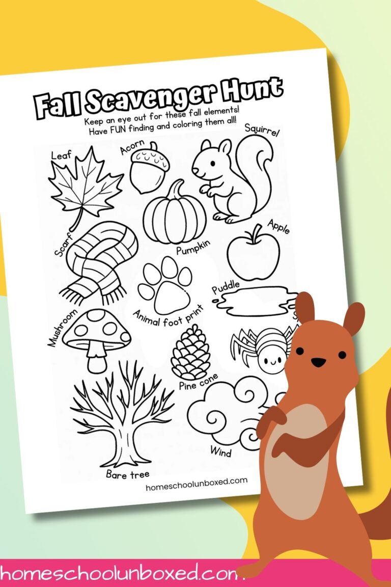 Fall Scavenger Hunt (Free Printable)