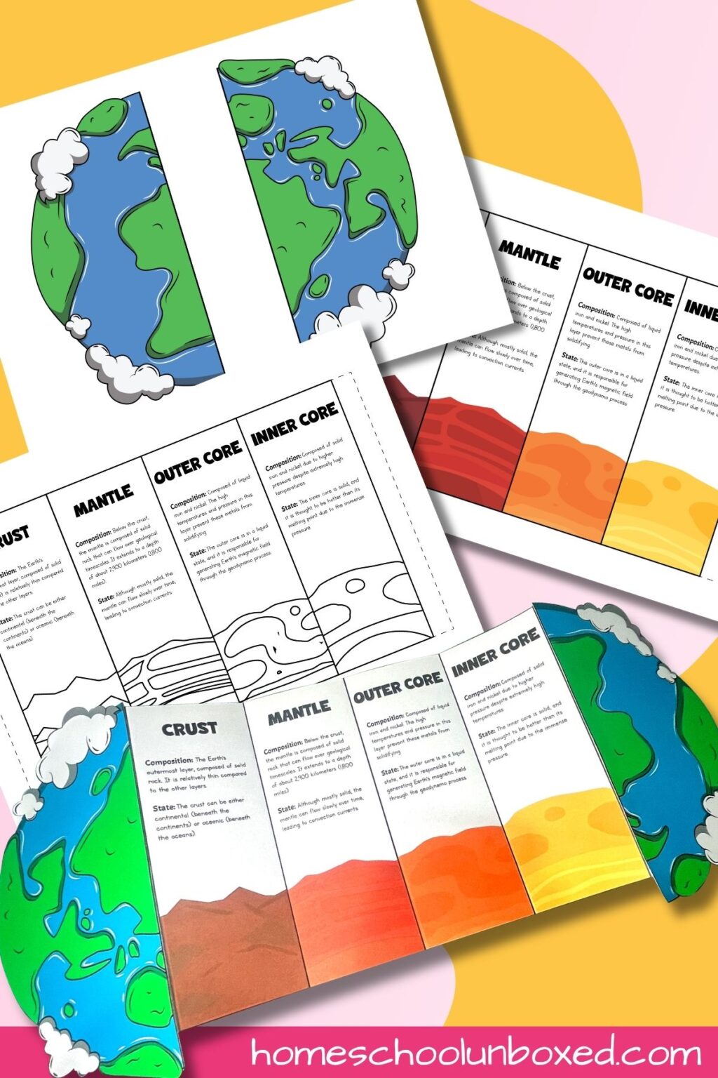 Layers of Earth Foldable (Free printable activity)