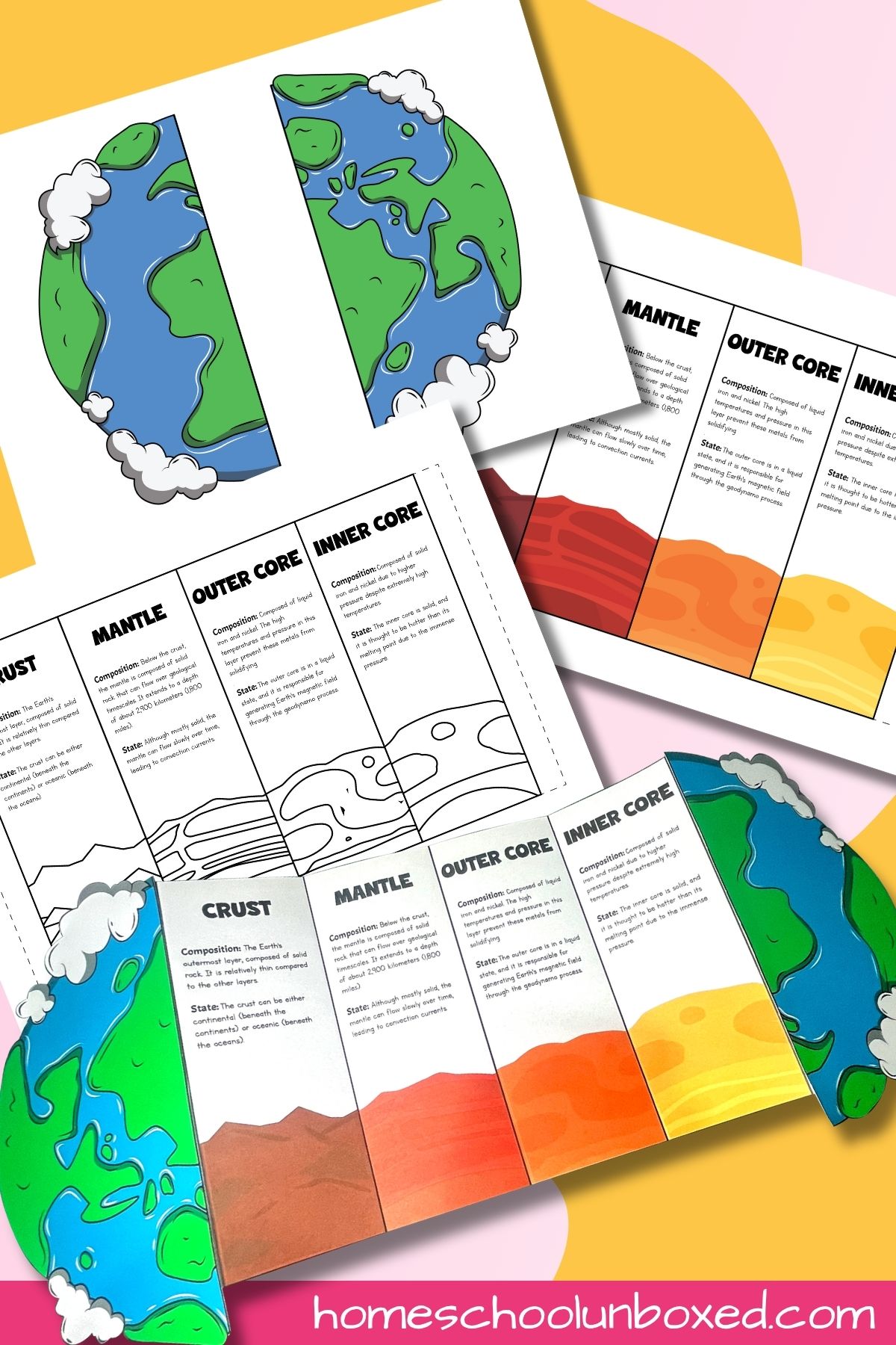 Layers of Earth Foldable (Free printable activity)