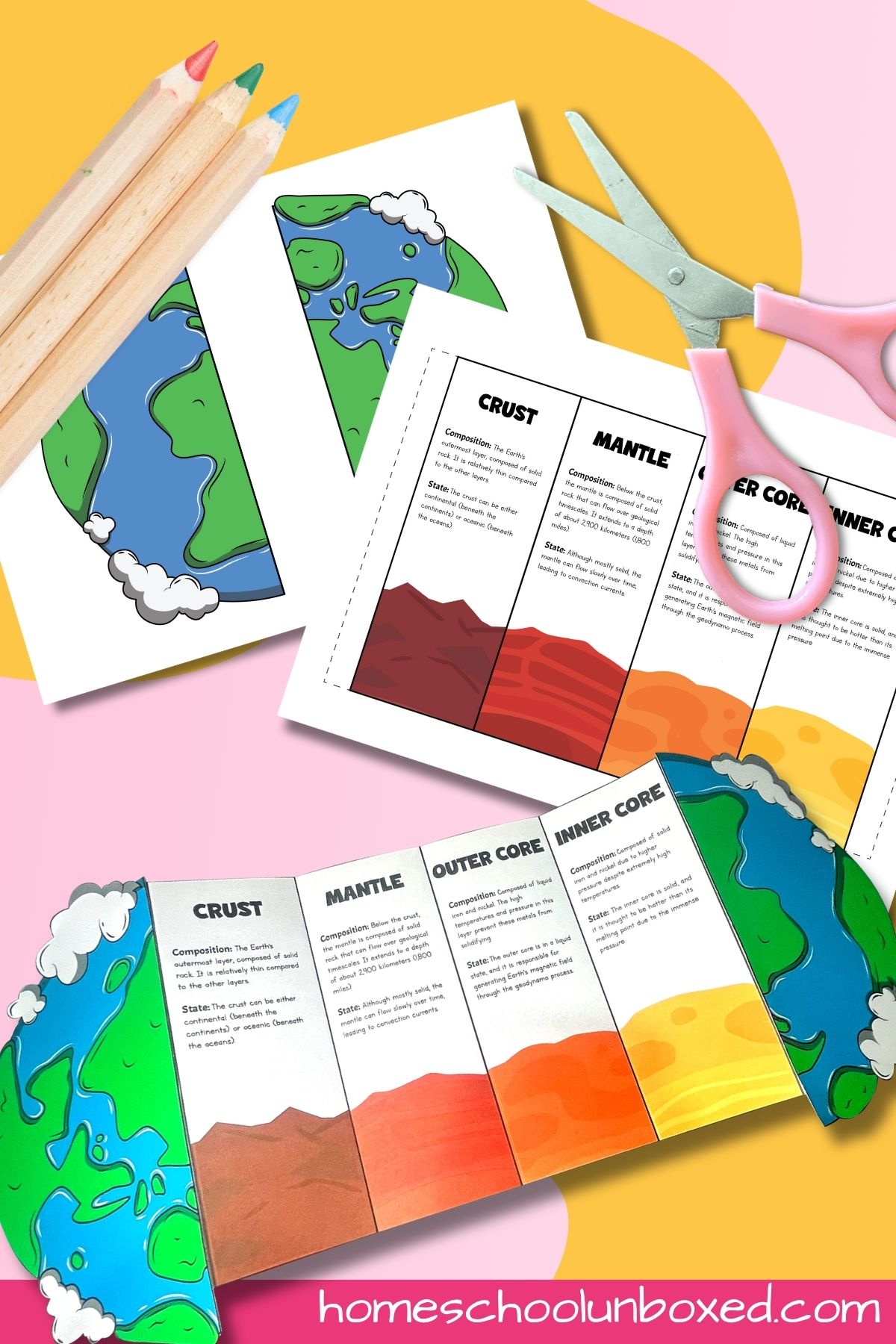 Layers of Earth Foldable (Free printable activity)