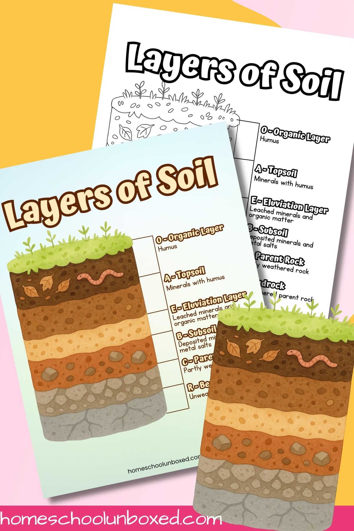 Layers of Soil Diagram (Free Printable)