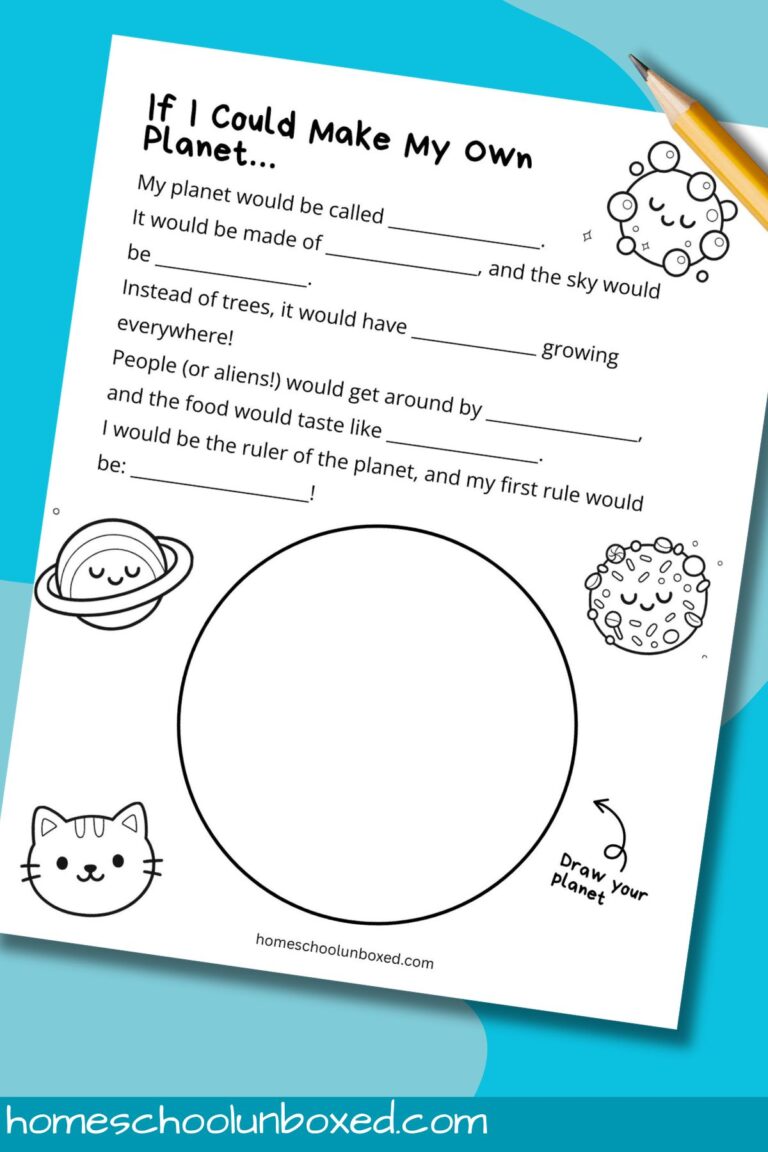 If I Could Make My Own Planet (Free Printable Writing Prompt)
