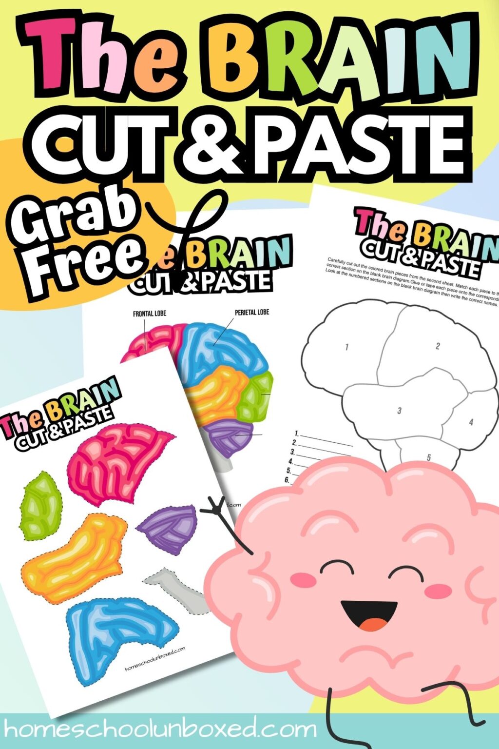Parts of the Brain Cut & Paste Activity (Free Printable)