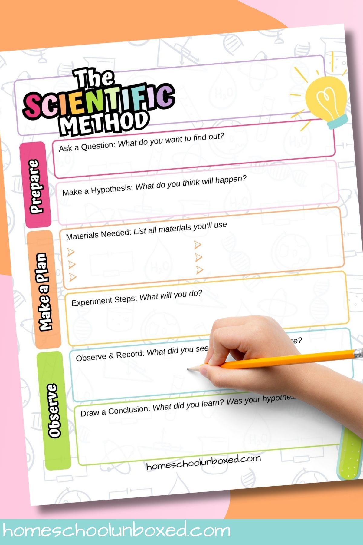 Scientific Method Template for Kids (Free Printable)