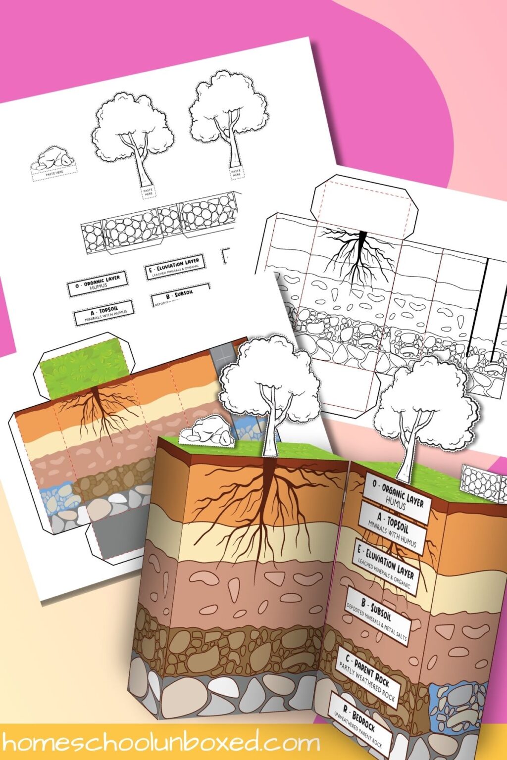 Soil Layers Diorama (Free Printable Activity)