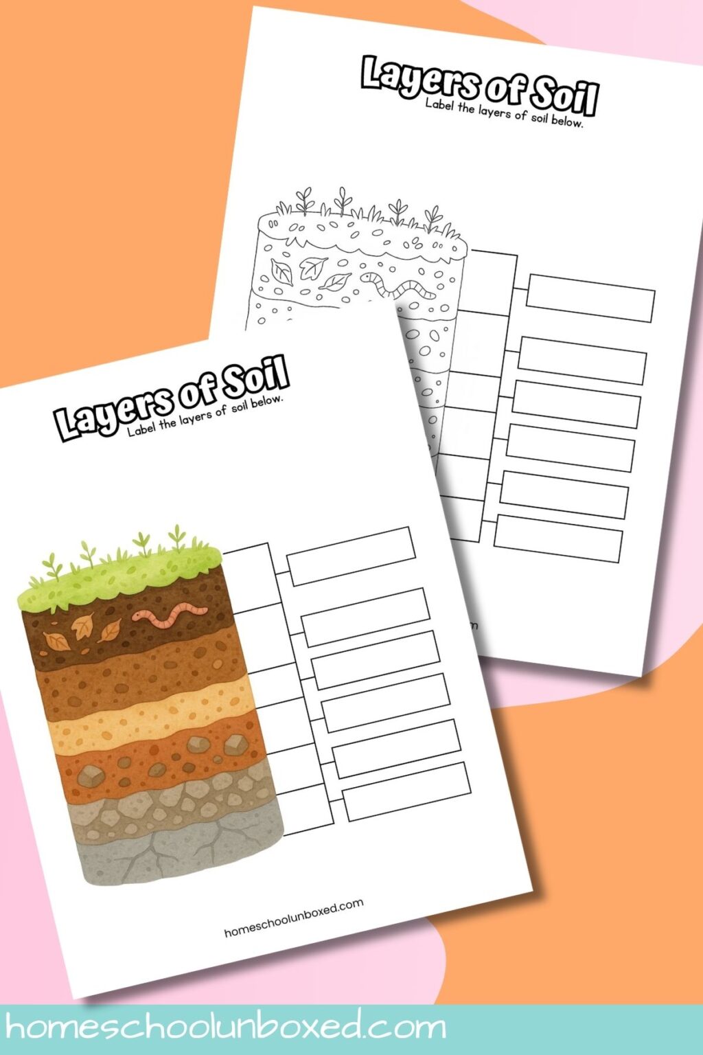 Soil Layers Labeling Worksheet (Free Printable)