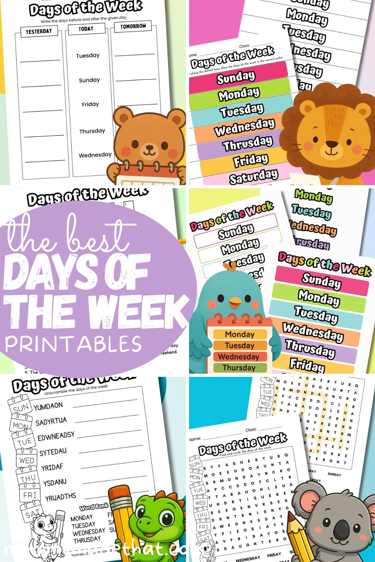 Days of the Week Worksheets (Tons of Free Printables)