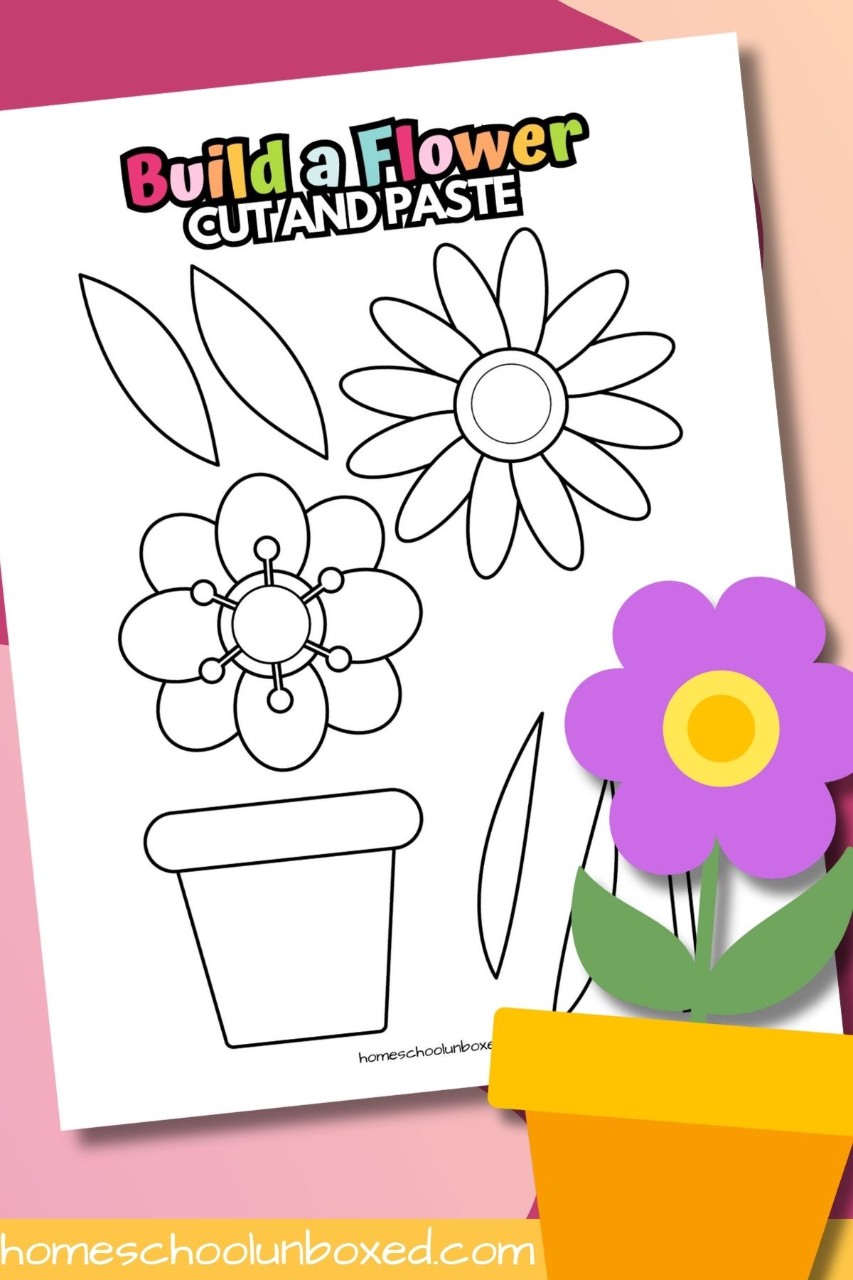 Build a Flower Cut and Paste Craft (Free Printable)