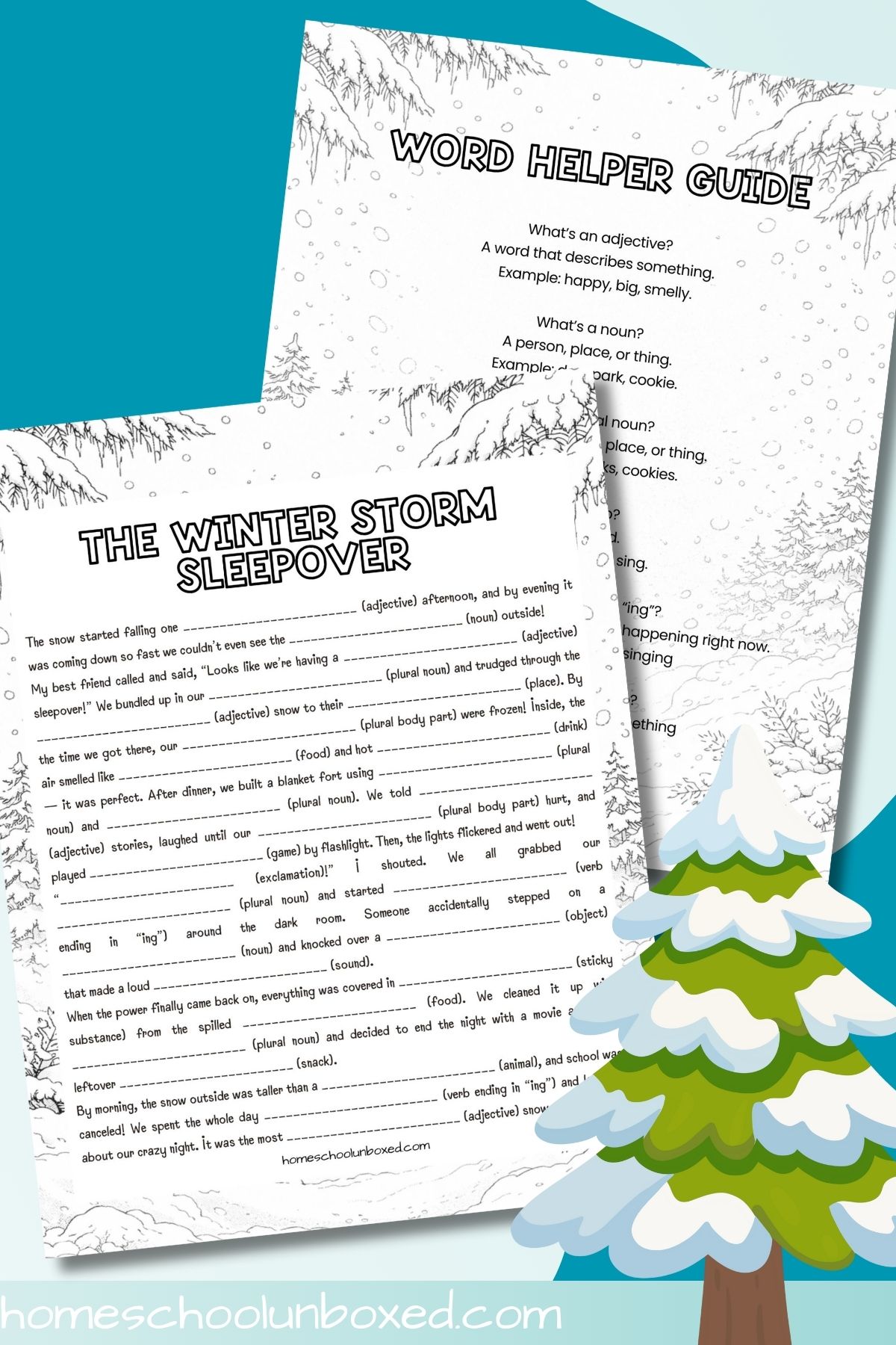 Winter Storm Ad Libs Worksheet (Free Printable)